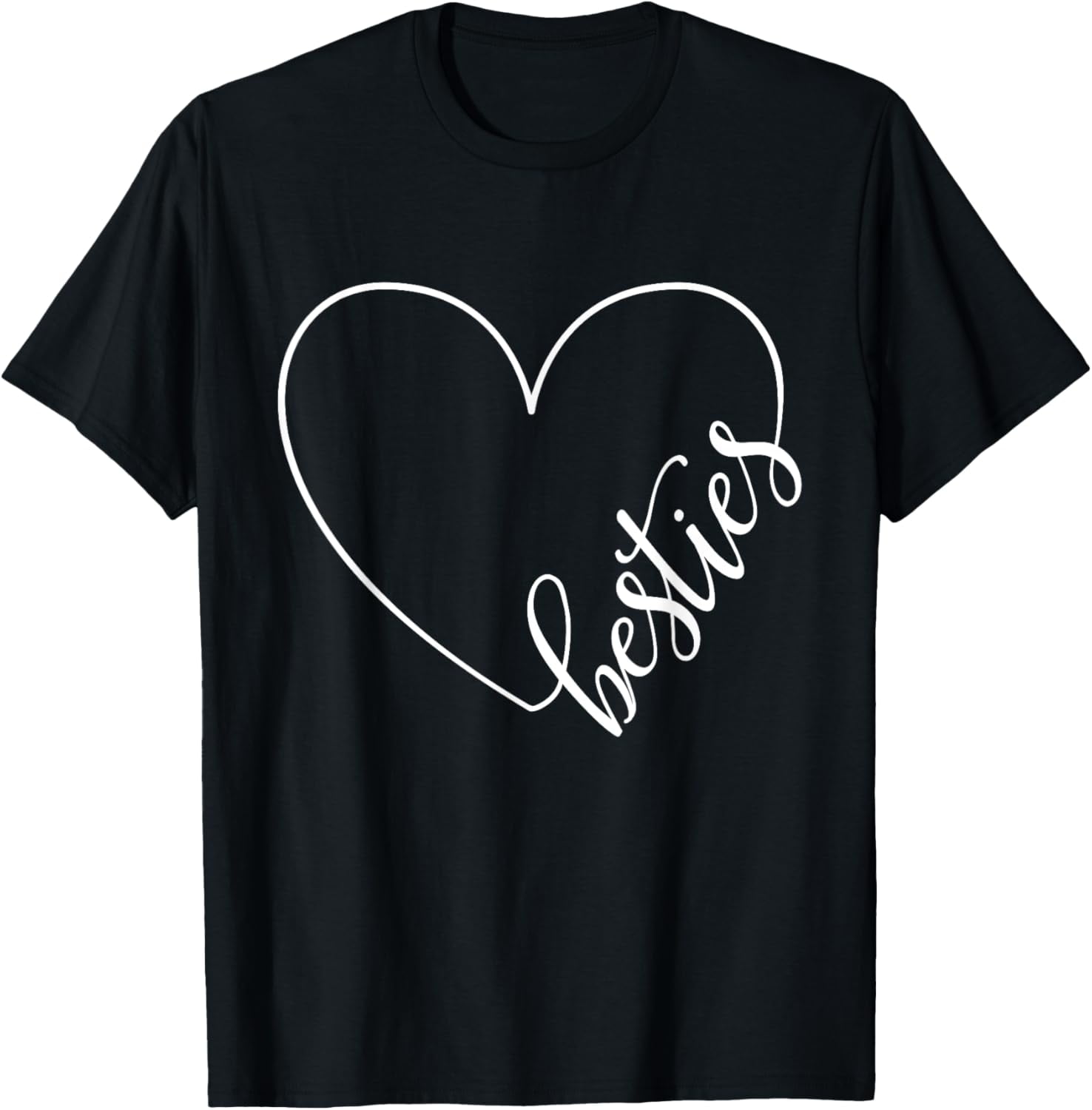 Besties BFF Best Friends Heart Friendship Cute Matching T-Shirt ...