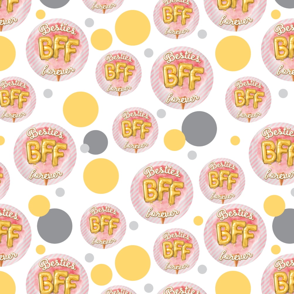 Besties BFF Forever Ice Cream Balloons Cone Pink Stripes Premium Gift ...