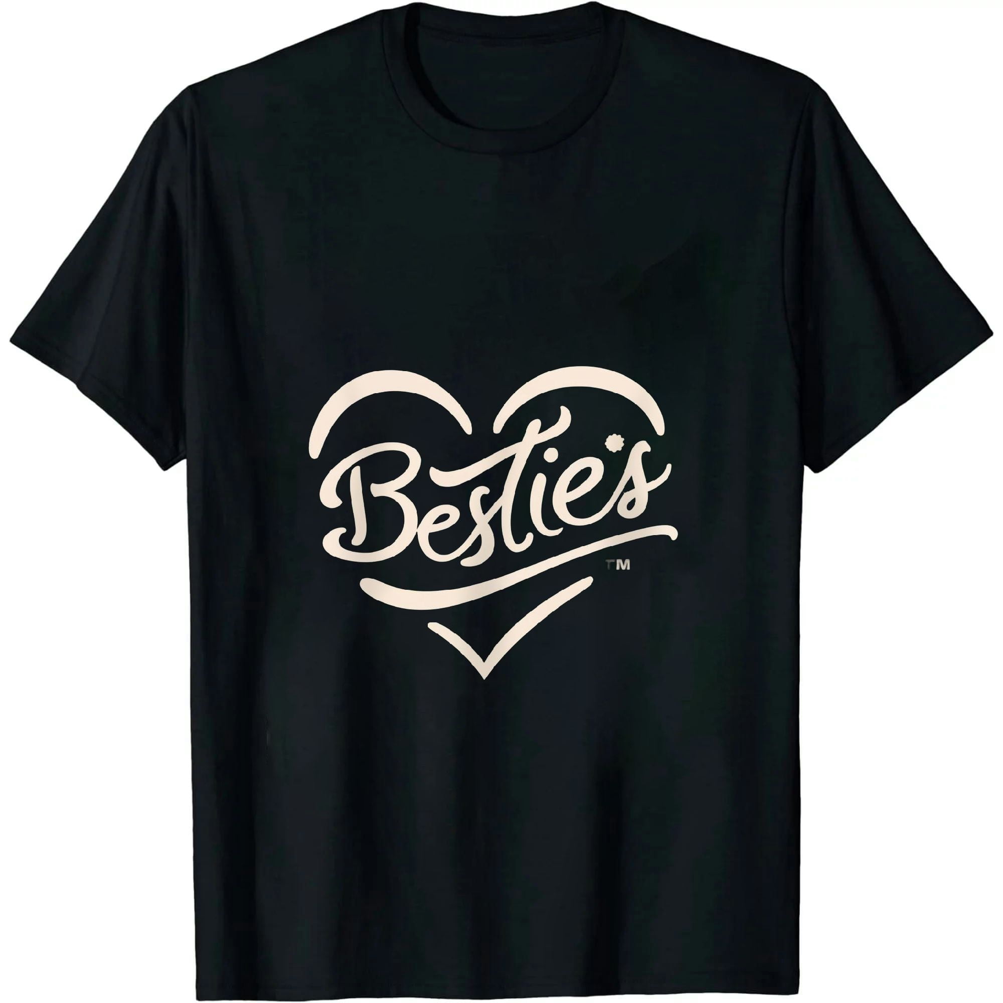 Besties Best Friends Heart Friendship Cute Matching T-Shirt - Walmart.com