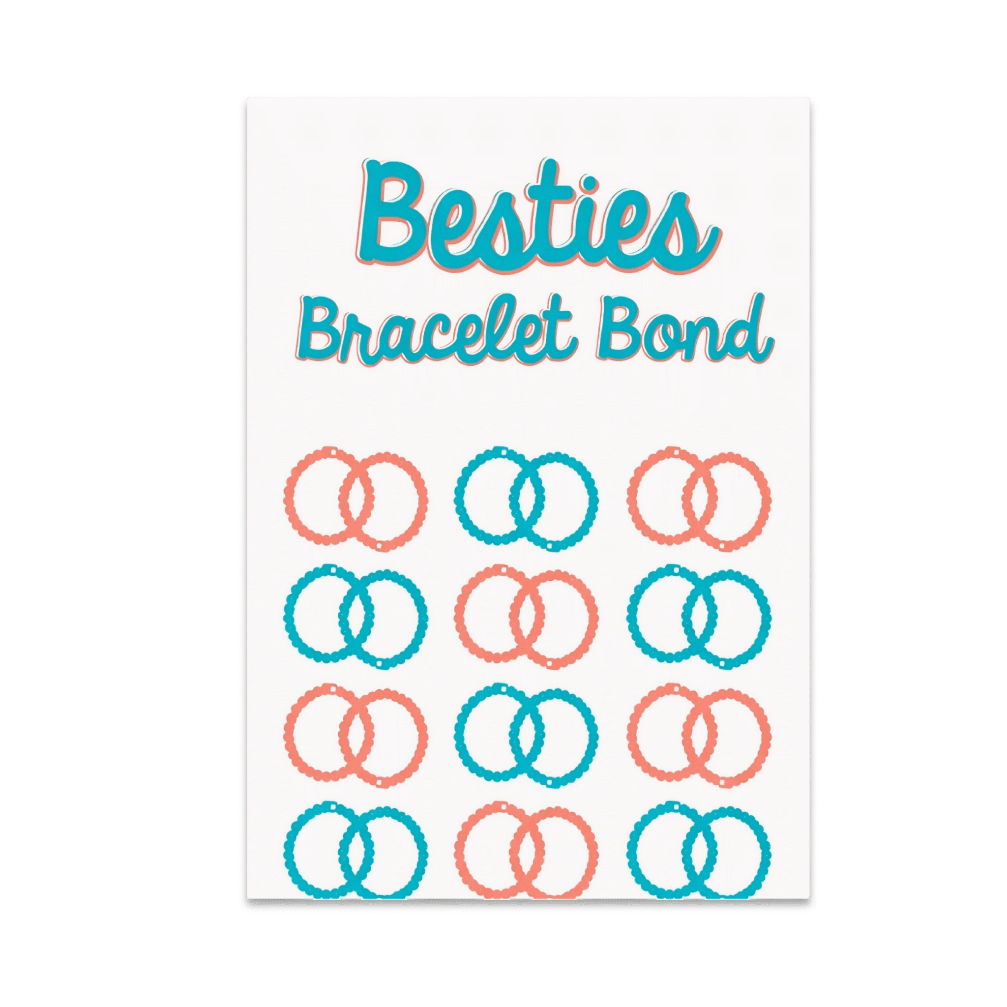 Besties Bracelet Bond Art - Friendship Poster Print - 13x19 Glossy Wall ...