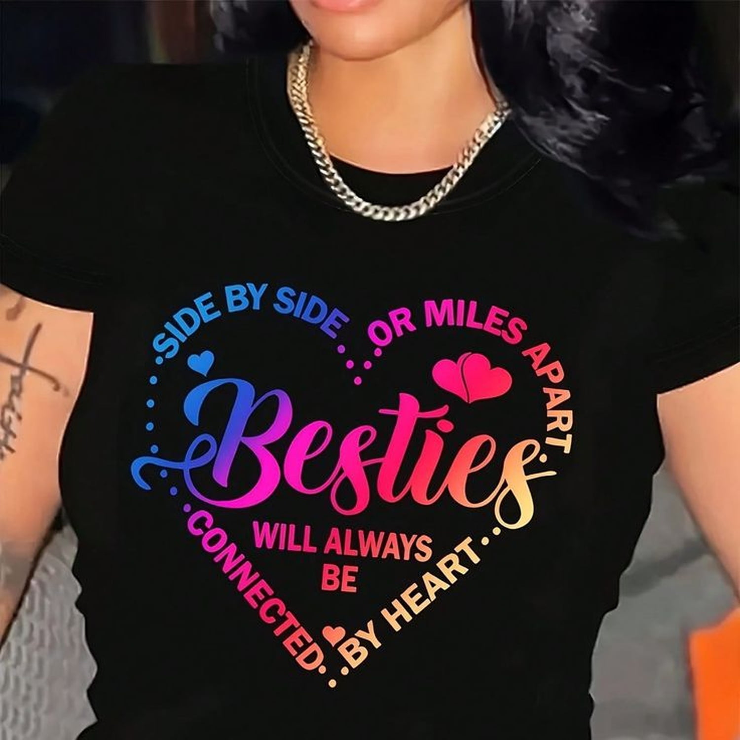 Besties Gradient Print T-S1Hirt, S1Hort eeve C1Asual Top For Summer ...