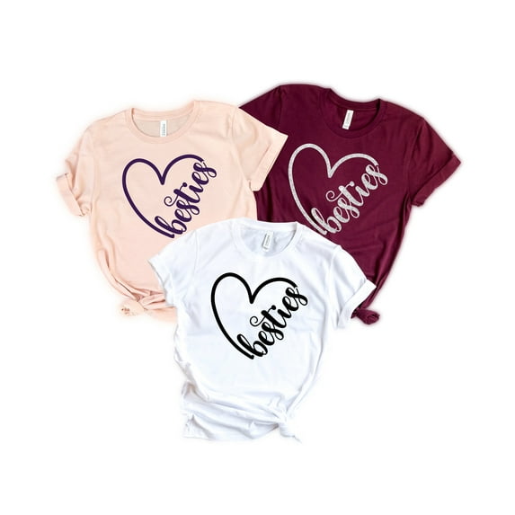 Besties Heart Shirts - Sisters Matching Tees - Best Friends Shirts ...