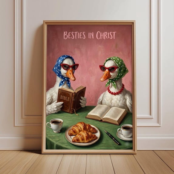 Besties In Christ Duck Poster, Unframed Paper Poster 24x36in - Walmart.com