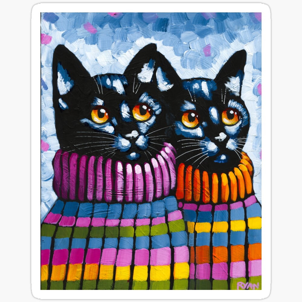 Besties In Sweaters Sticker Phone Decal Water Bottle Stickers Car ...