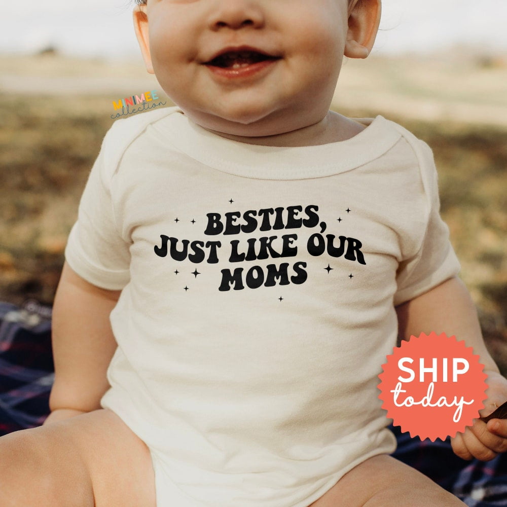 Besties Just Like Our Moms Onesies, Cute Little Besties Bodysuit, Gift ...