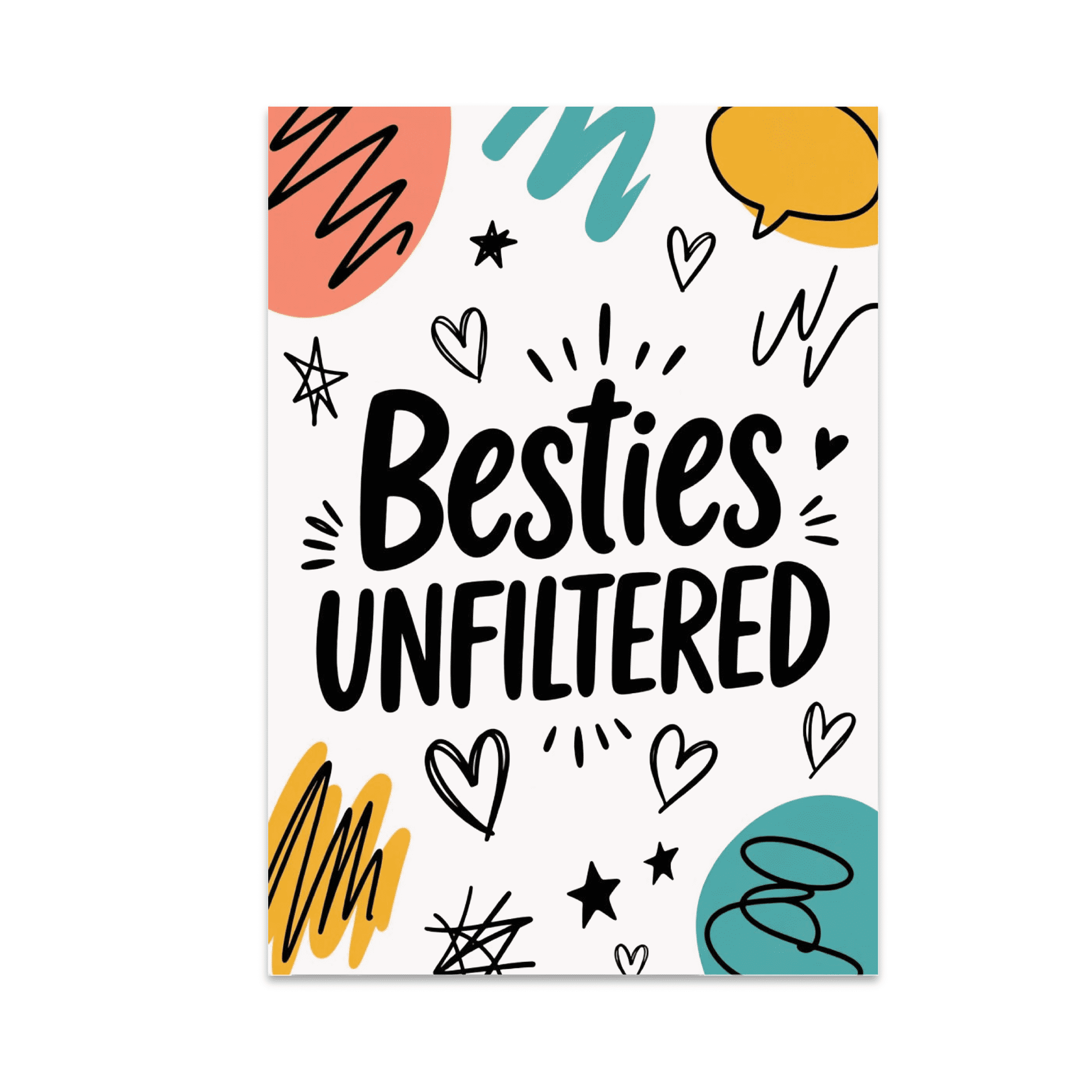 Besties Unfiltered Friendship Art - Best Friends - 13x19 Poster Print ...
