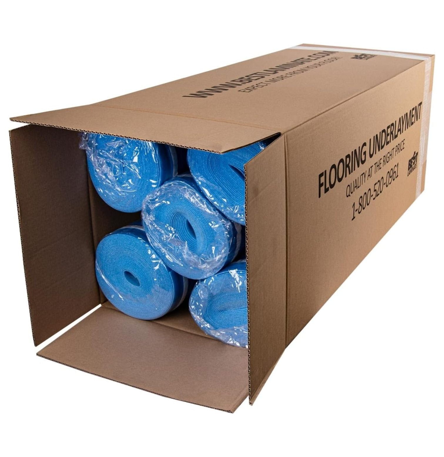 Bestlaminate Blue Vapor 3-in-1 Flooring Underlayment Bundle - 500sf - 5 ...