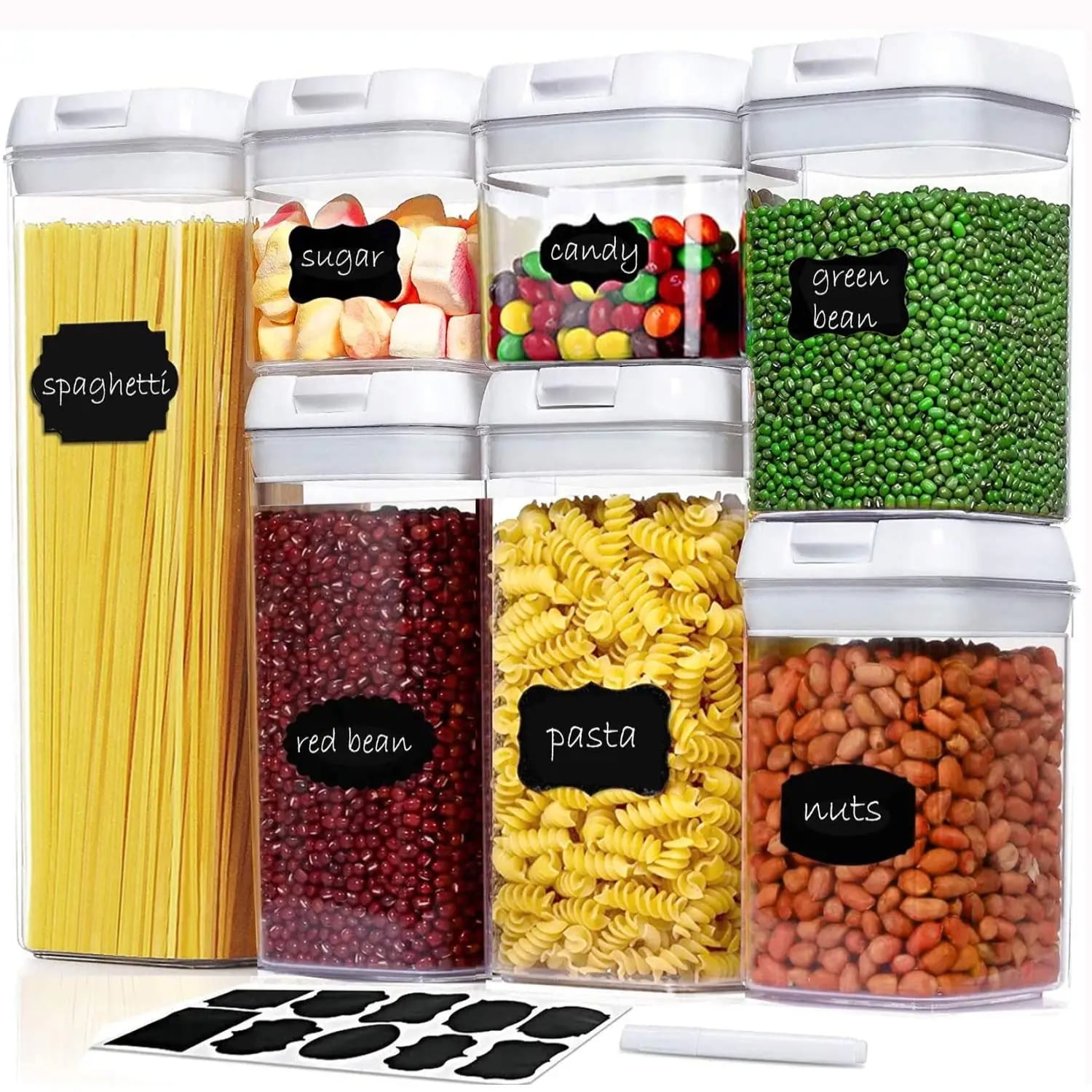 Bestluckw Airtight pp Food Storage Containers with Lids 24 Pack kitchen ...