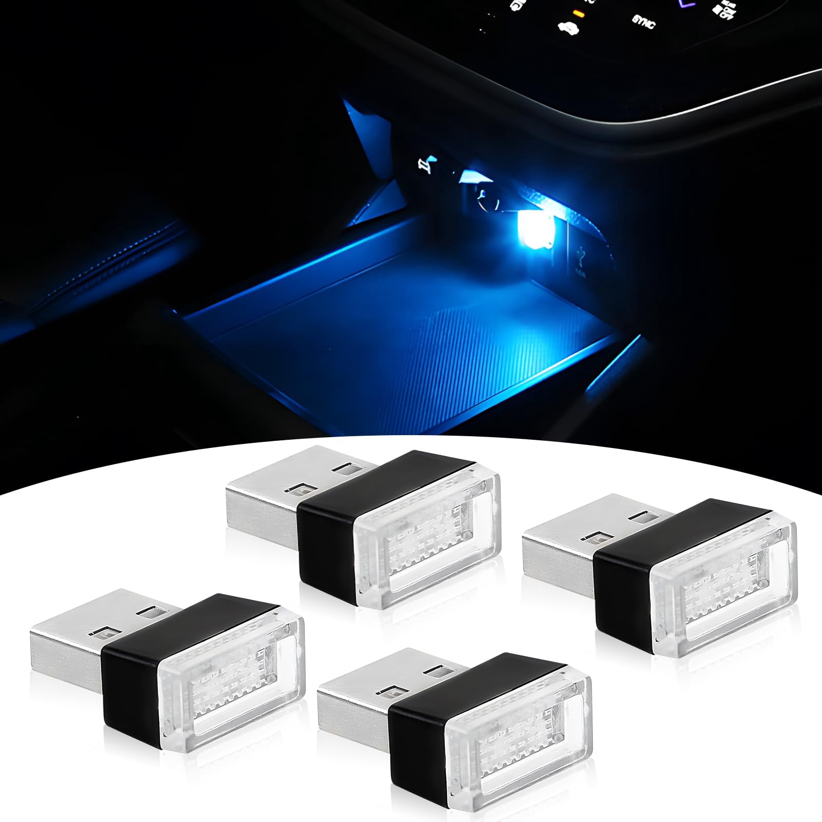 Bestmoy 4 USB Interface(Blue) (Blue Light) C51 PCS USB LED Light ...