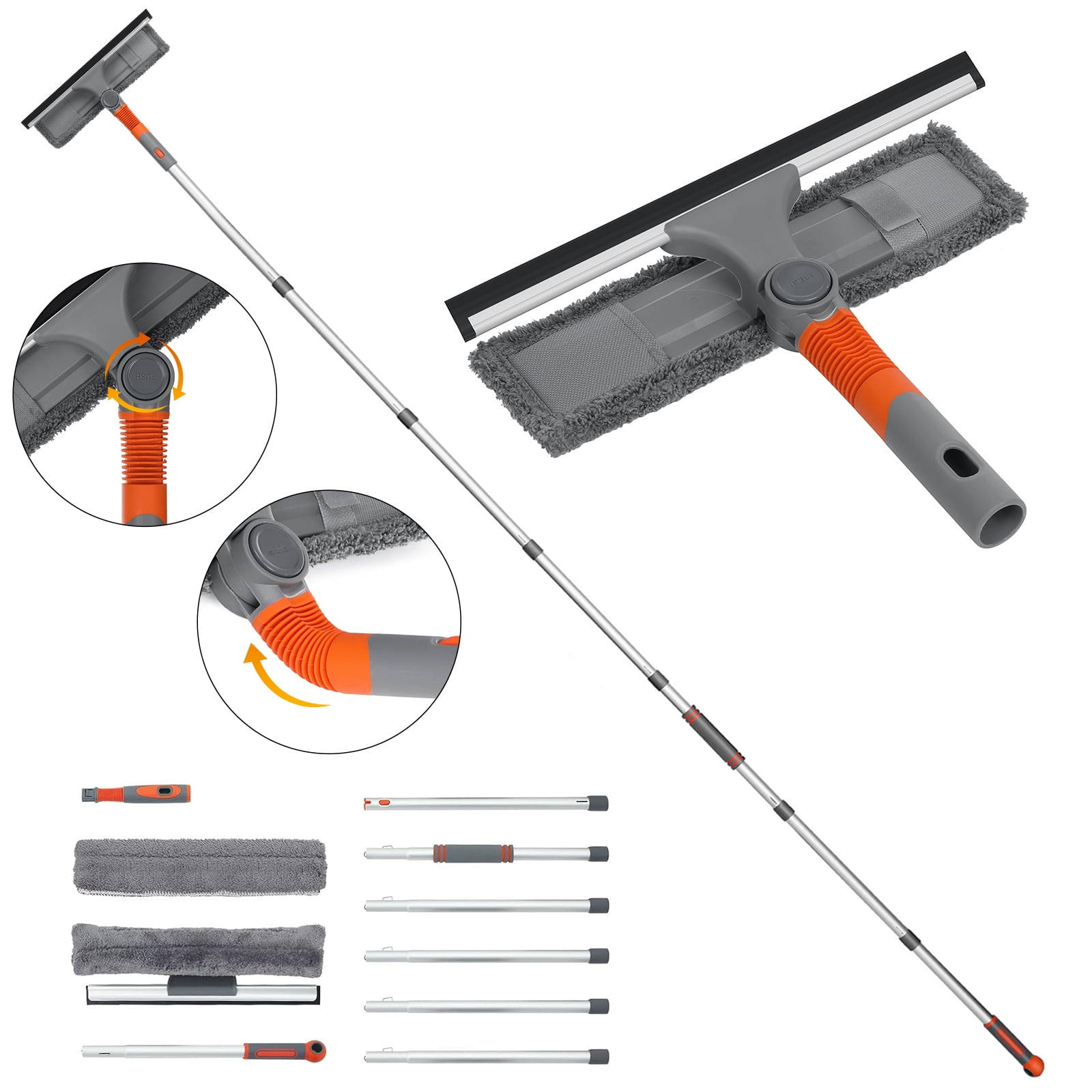 Bestnifly Window Squeegee Cleaner, 2 in 1 Shower Squeegee with ...