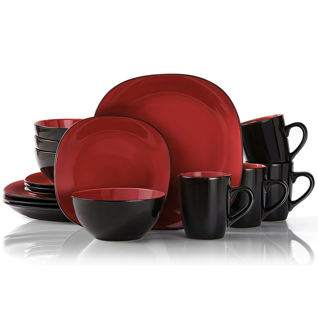 Free Shipping! Bestone 16 Piece Dinnerware Set, Stoneware, Chip ...