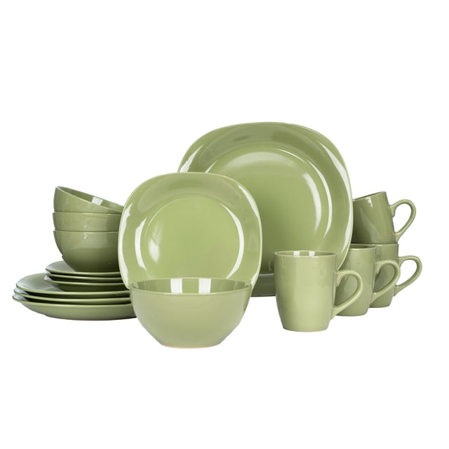 Bestone 16-Piece Modern Dining Dinnerware Set, Chip-Resistant Stoneware ...
