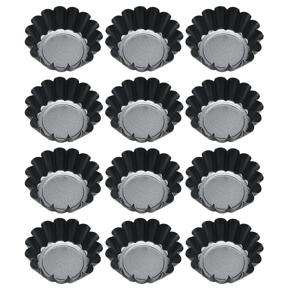 Bestonzon 12pcs Iron Egg Tart Molds Mini Tart Pans Muffin Cake Mold ...