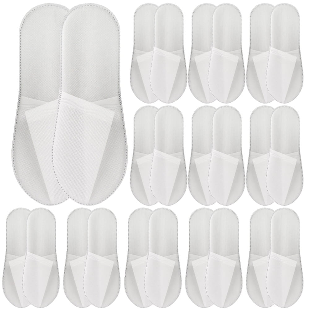 Bestonzon 20 Pairs Disposable House Slippers Closed Toe Disposable ...