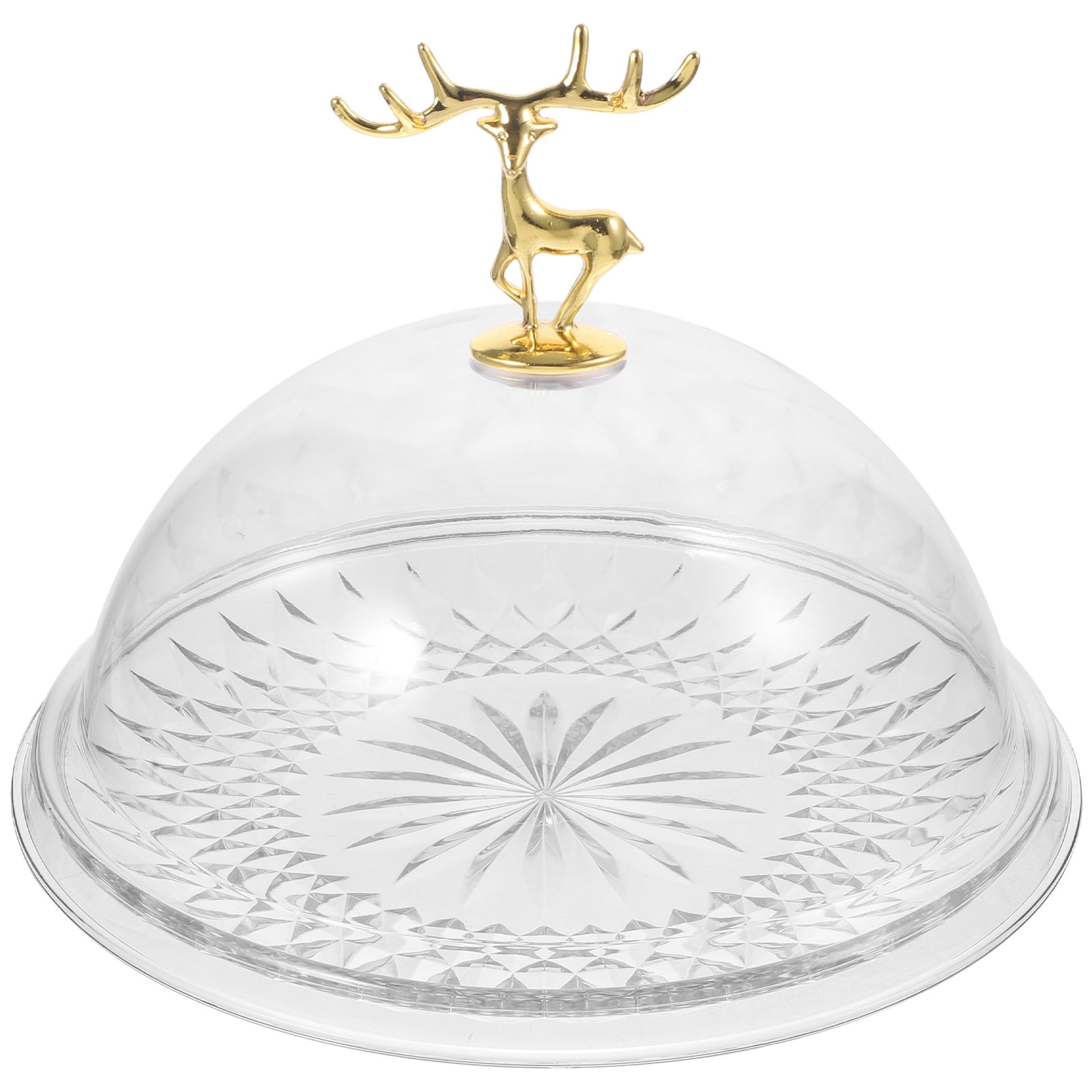 Bestonzon Cake Tray with Lid Clear Cake Stand with Dome Snack Serving ...