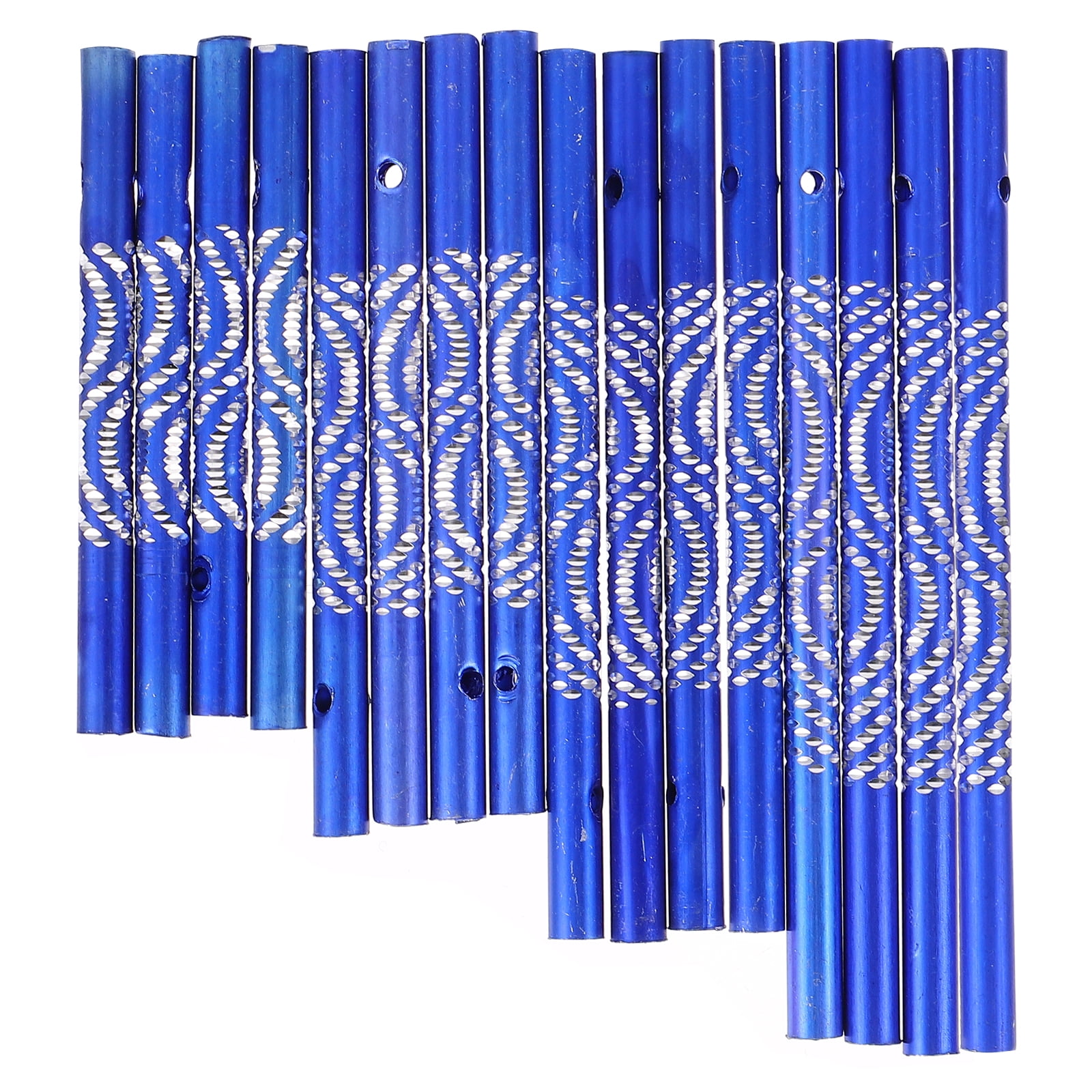 RENACLIPY Pre-Drilled Blue Metal Wind Chime Tubes Easy to Hang for DIY ...