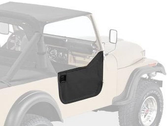 Bestop 53038-01 Jeep Cj7/Wrangler Lower Fabric Half-Door Set, Black ...