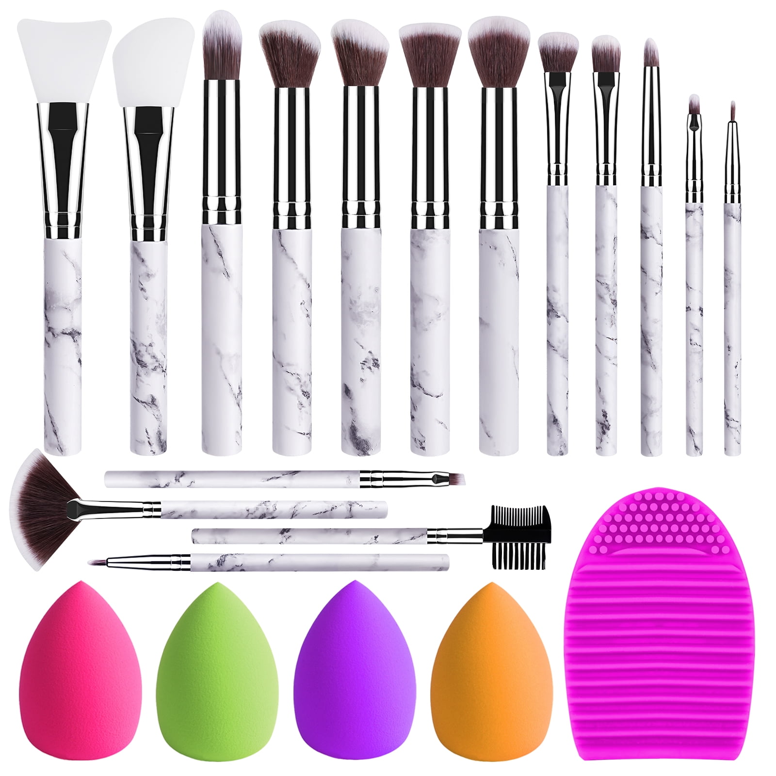 Bestope 16-Piece Makeup Brush Set for Valentine's Day, Synthetic Fibers ...
