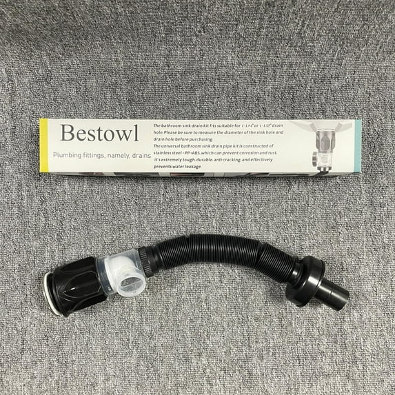 Bestowl Plumbing fittings, drains Universal Sink Drain Kit, Black ...