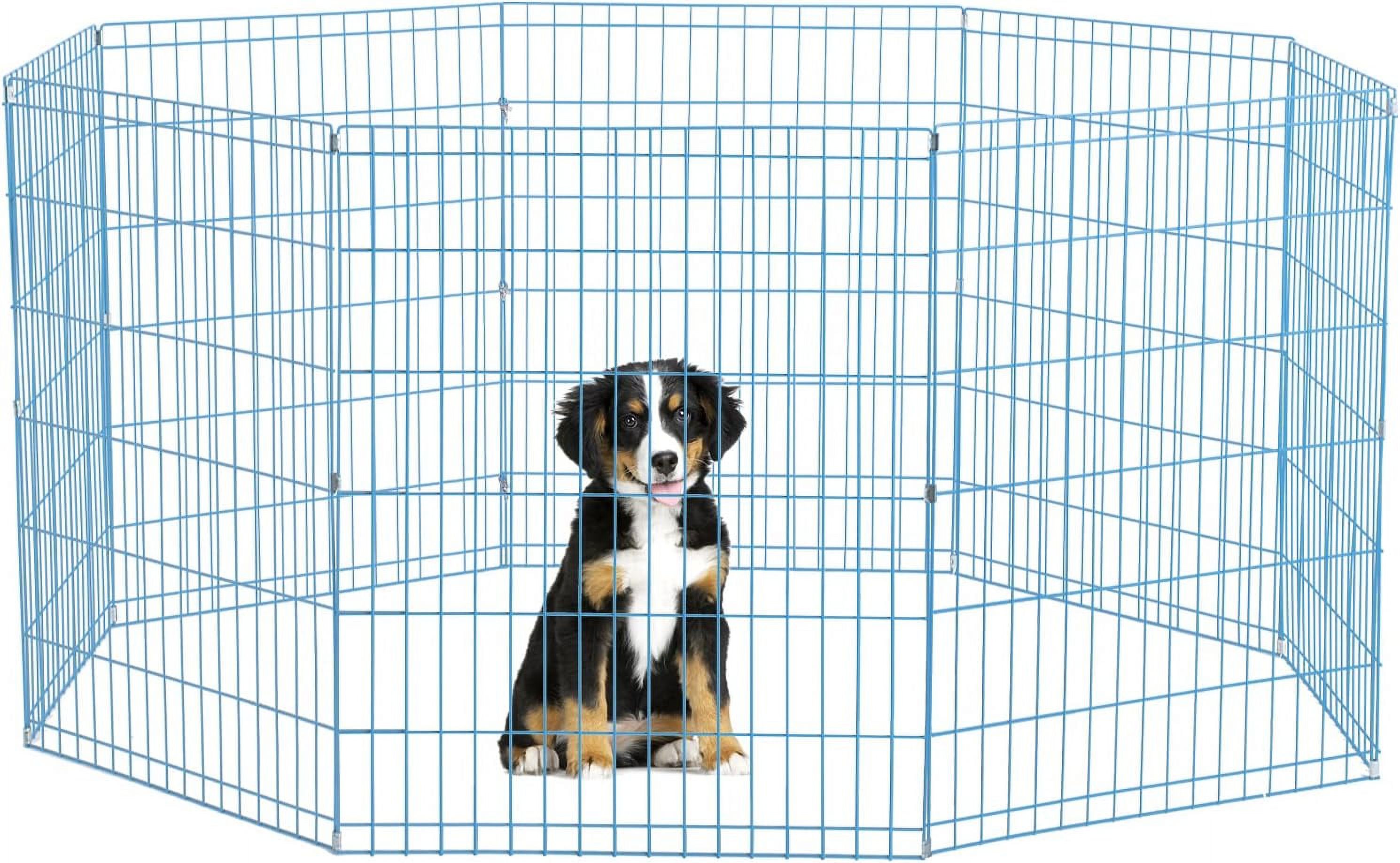 Bestpet 30"H Dog Playpen, Blue, 8 Panel - Walmart.com