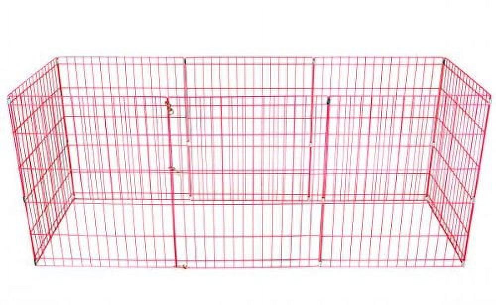 Bestpet 36"H Dog Exercise Playpen, 8 Panel, Pink - Walmart.com