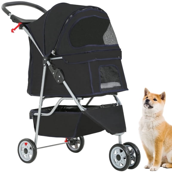 MoNiBloom Foldable Lightweight Dog Stroller for Small Medium Dogs, Pet ...