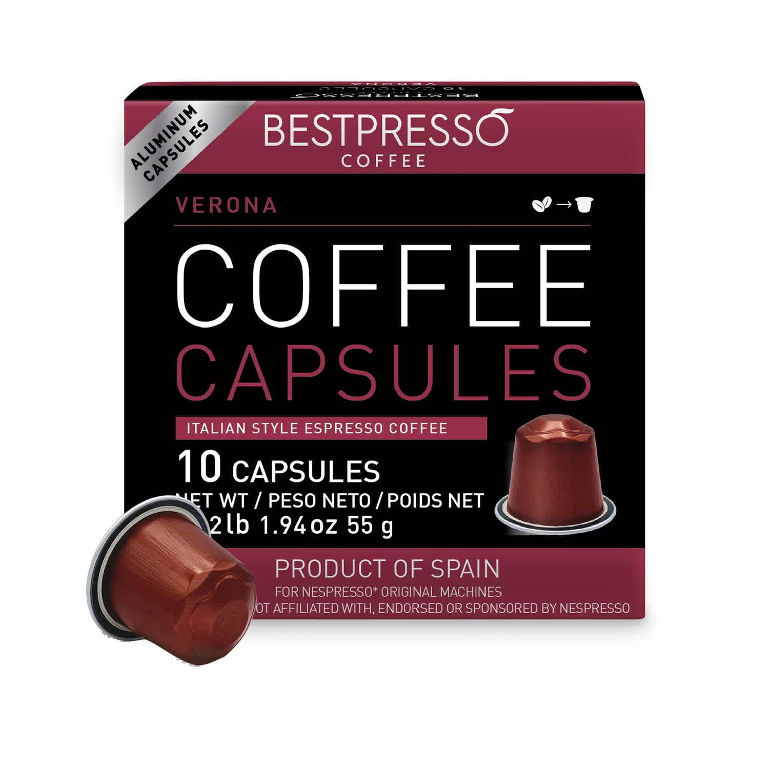 Bestpresso Coffee for Nespresso OriginalLine Machine 120 pods Certified ...