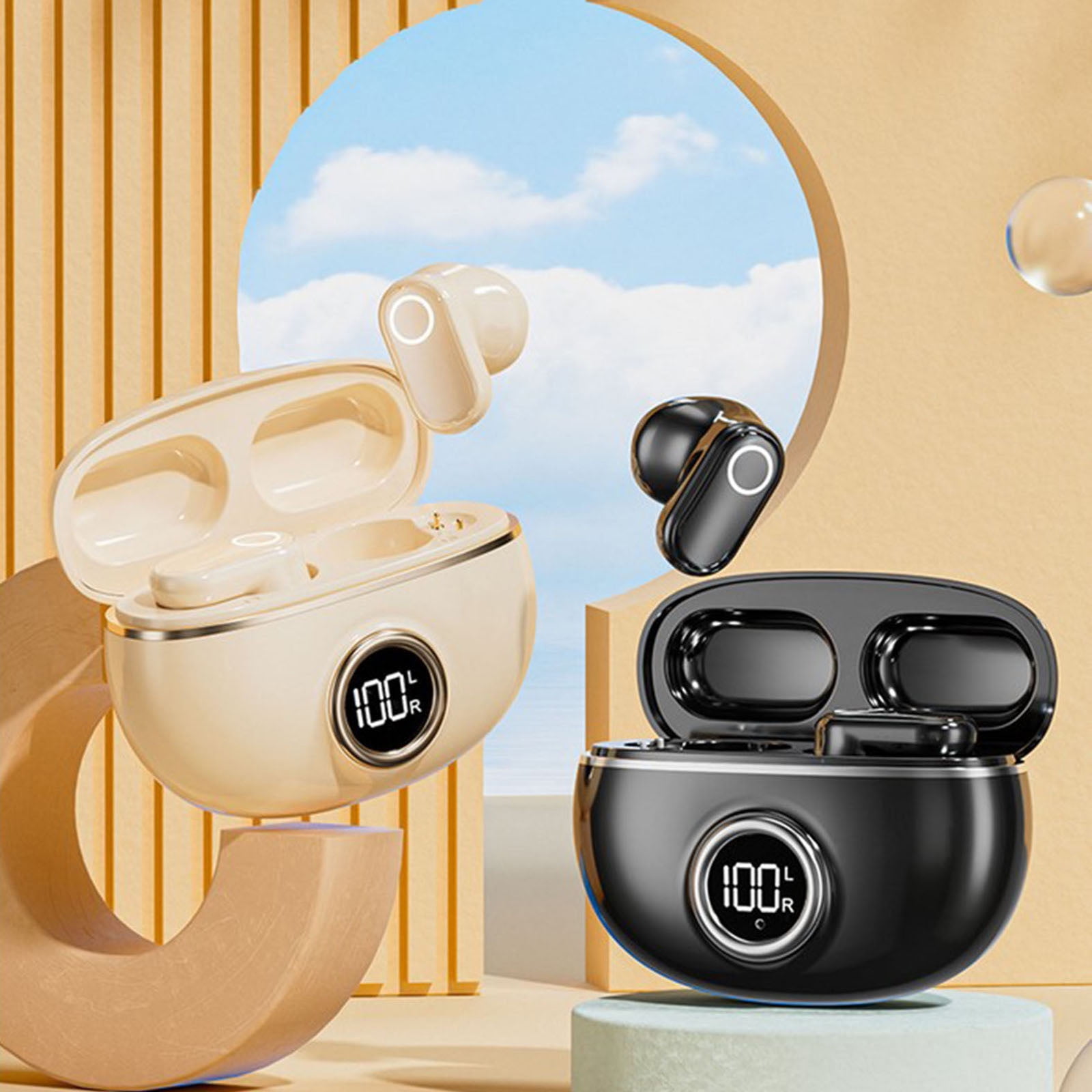 Bestselling,Bluetooth Earphones with Short Handle, Electroplated In-Ear ...