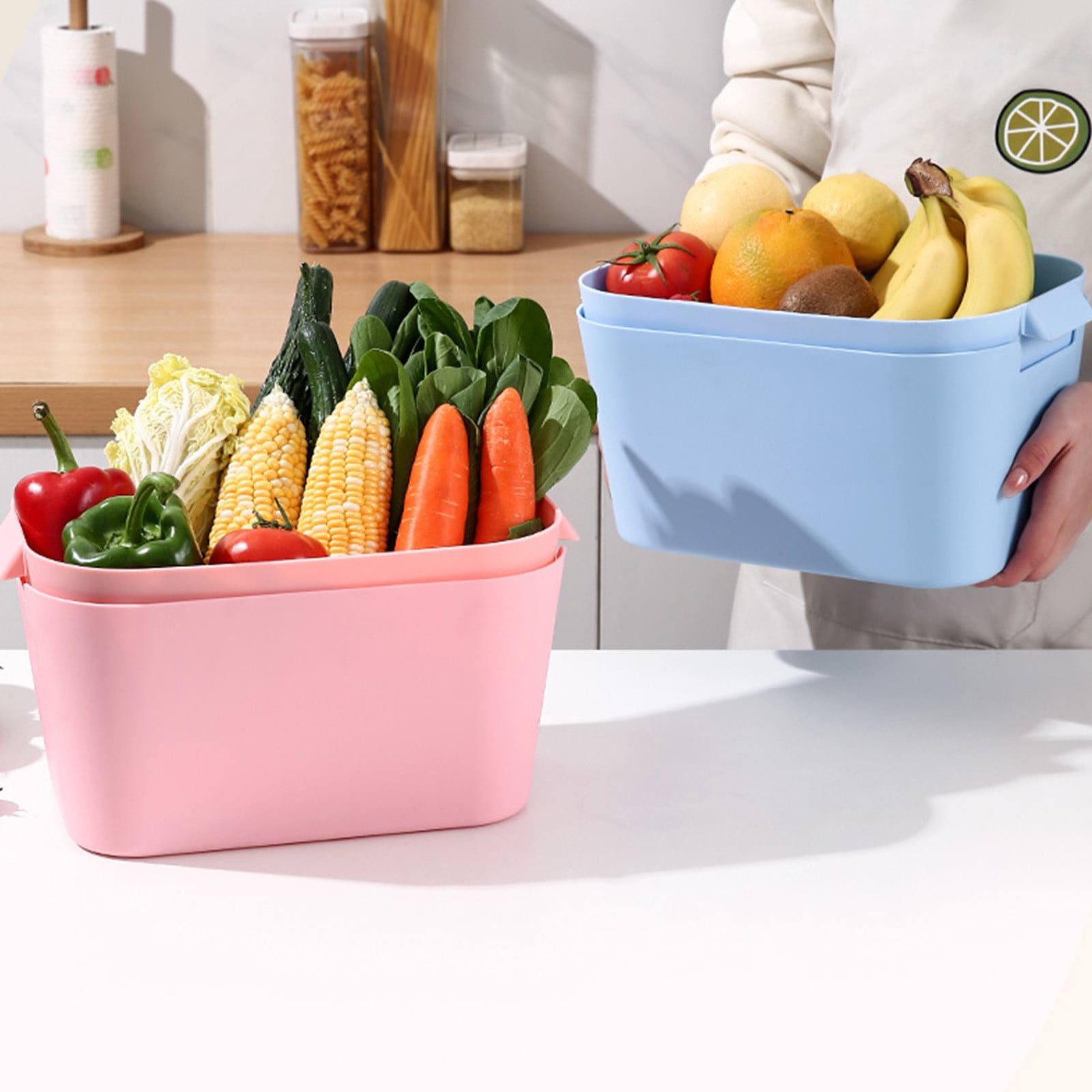 Bestselling,Double-Layer Draining Basket,Multi-Purpose Fruit Platter ...
