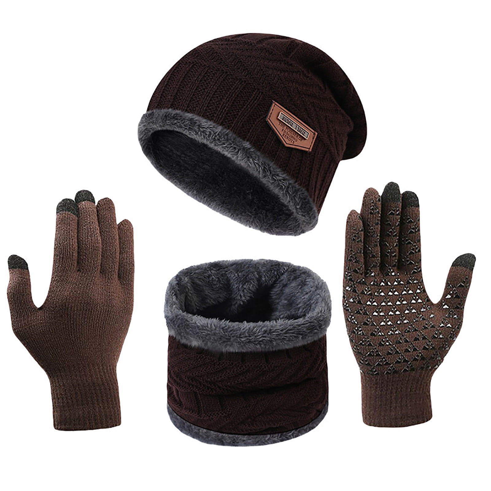 Bestselling, European Winter Knitted Warm Gloves, Hats + Scarves Set ...