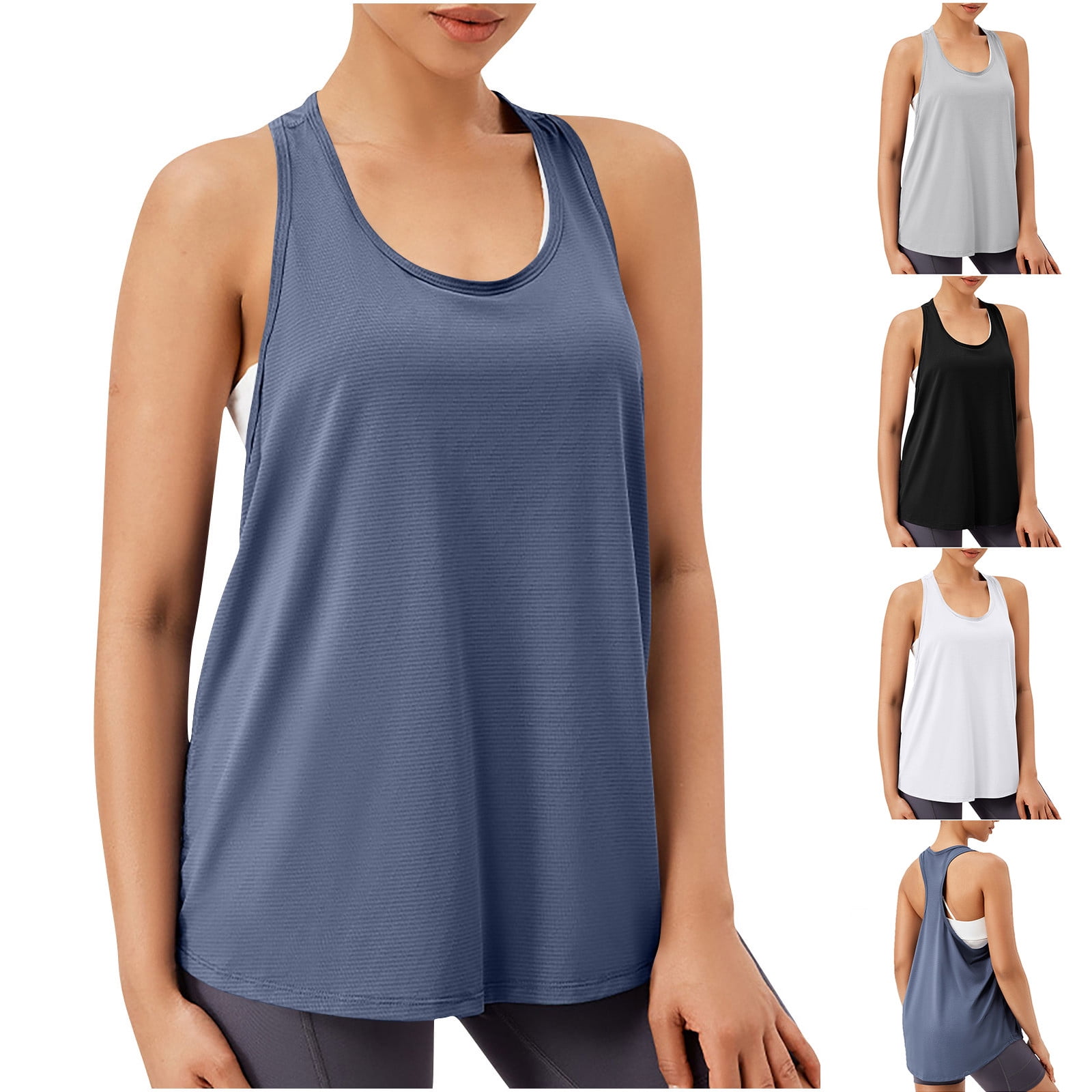 Bestselling, Fitness Sleeveless Top, Breathable Cotton Blend, Moisture ...