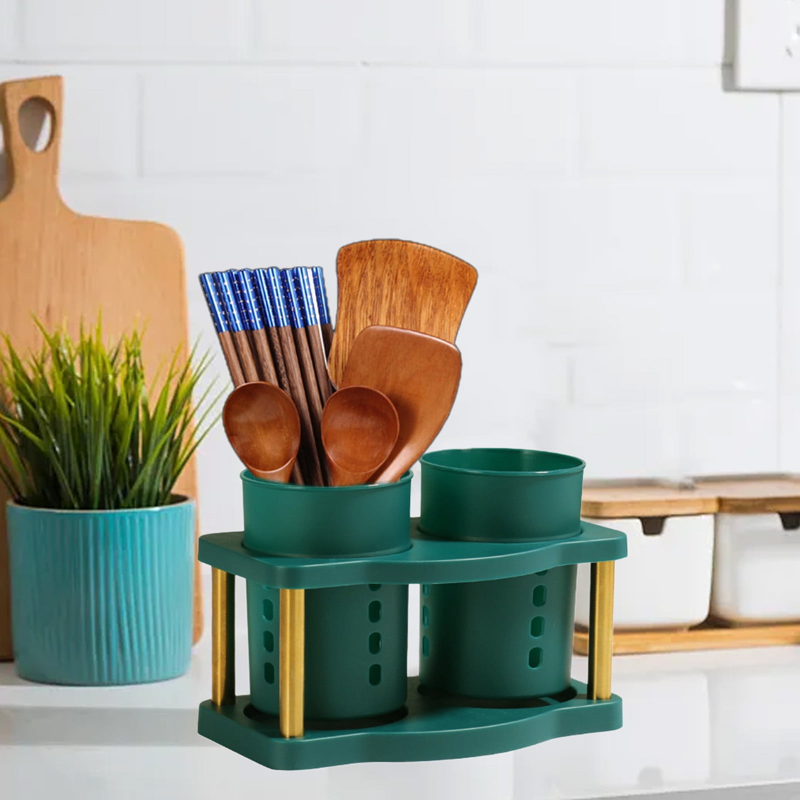 Bestselling, Utensil Storage Box, Double Cut Out Drainer, Knife & Fork ...