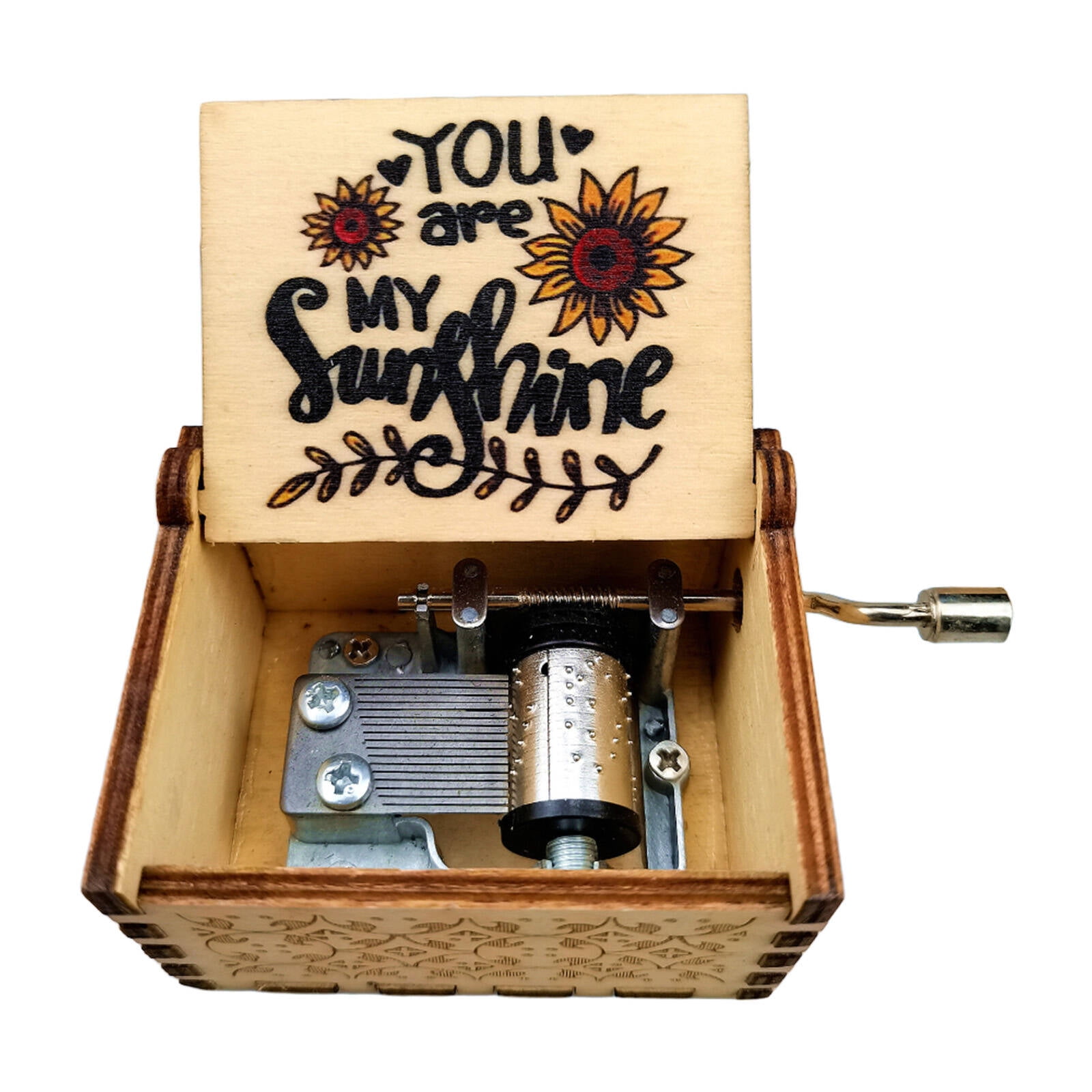 Bestsky Music Boxes Classic Carving Music Box Intricate Wood Design ...