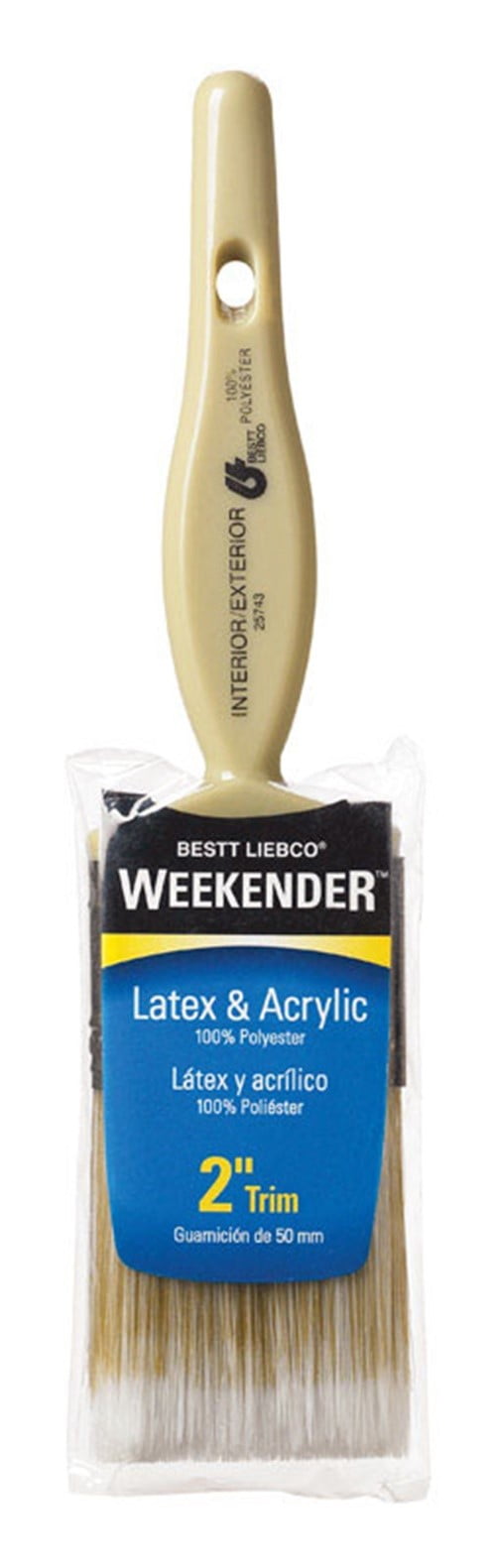 Bestt Liebco Weekender 2 in. W Flat Trim Paint Brush - Walmart.com