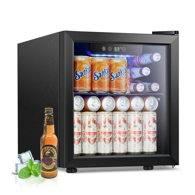Moifoi 12 Bottle Wine Cellar, Mini Fridge w/ Glass Door and Adjustable ...