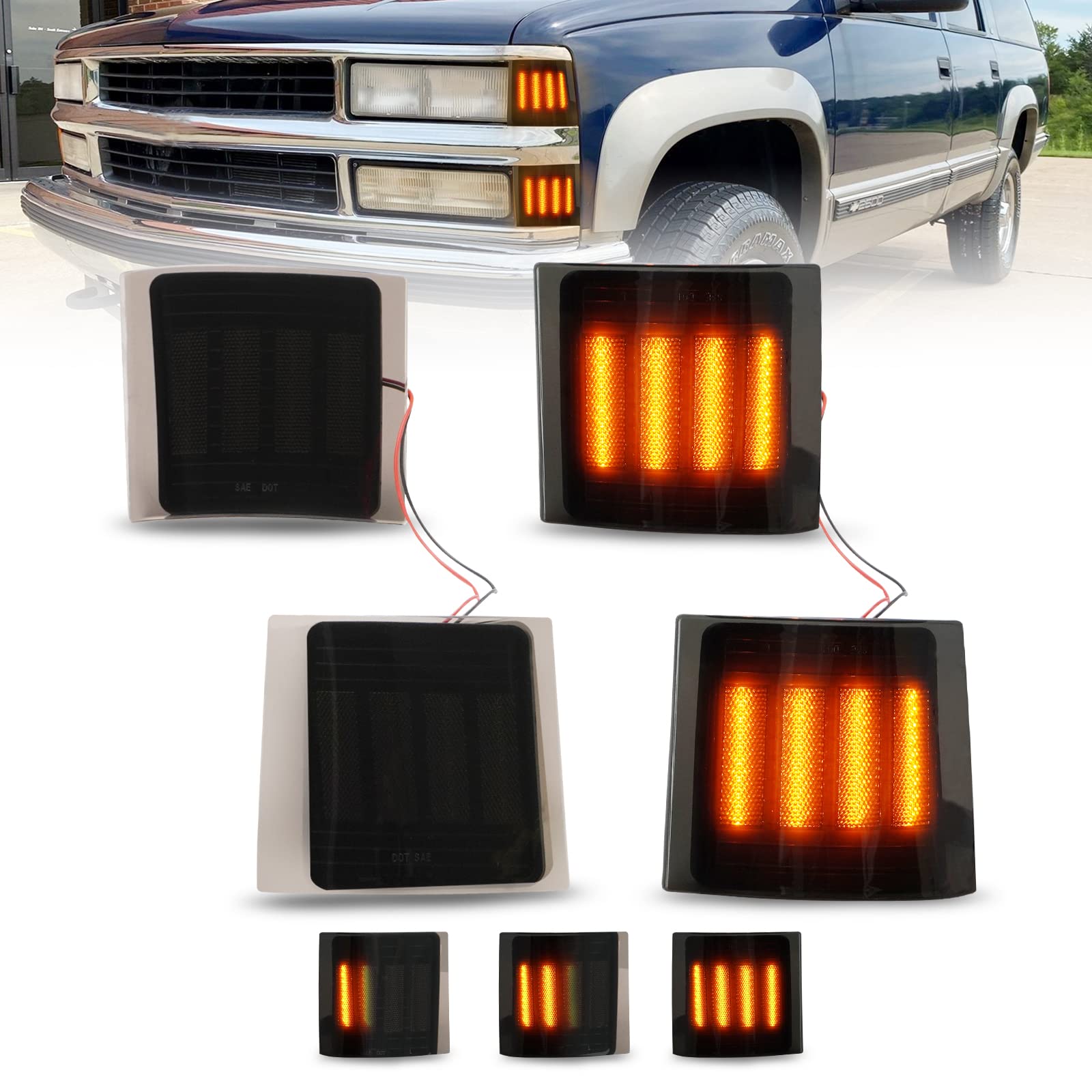 Bestview LED Front Corner SSF20 Light for Chevy 1500 2500 3500 / Chevy ...