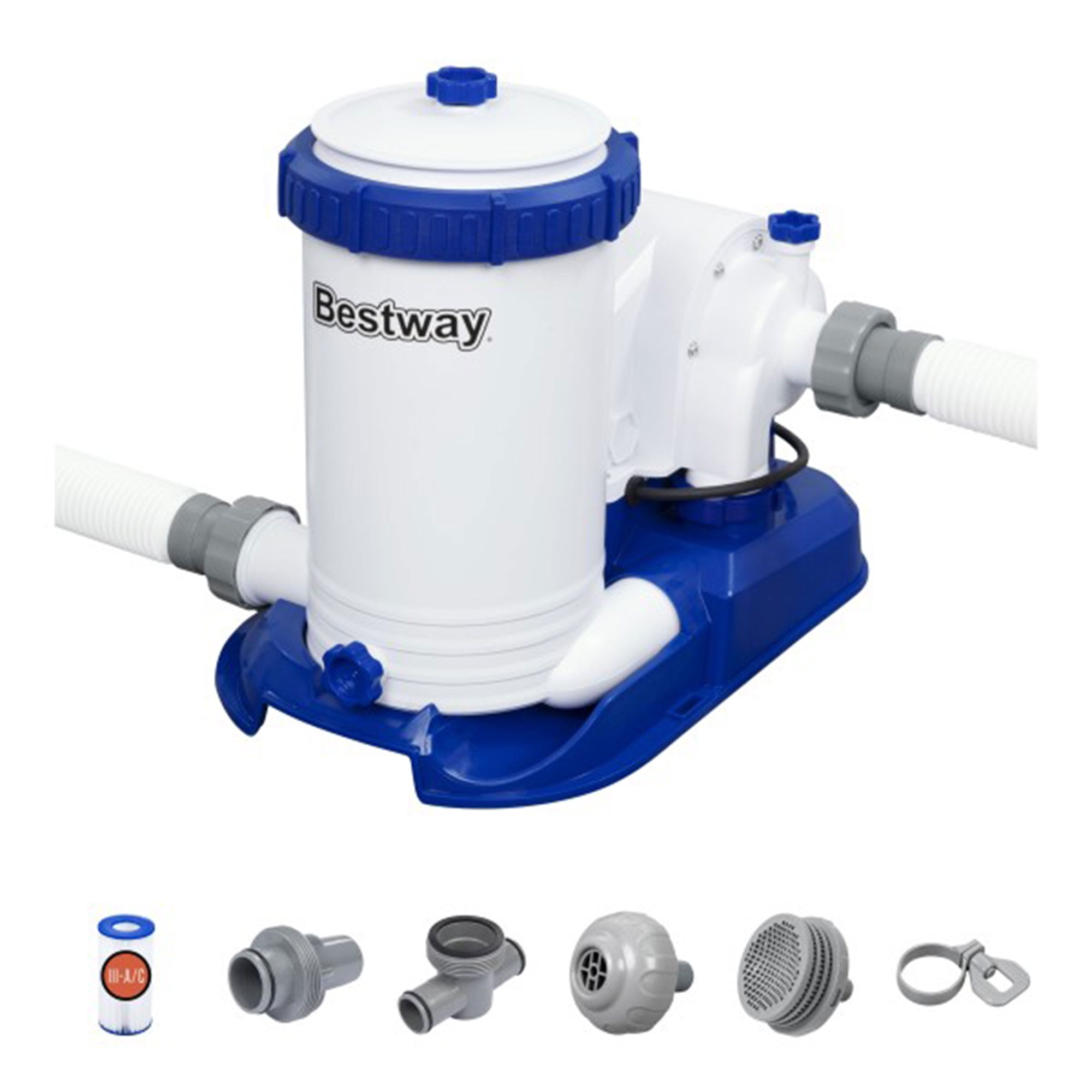 Bestway 2,500 Gallon Filter Pump for Above Ground Outdoor Swimming ...