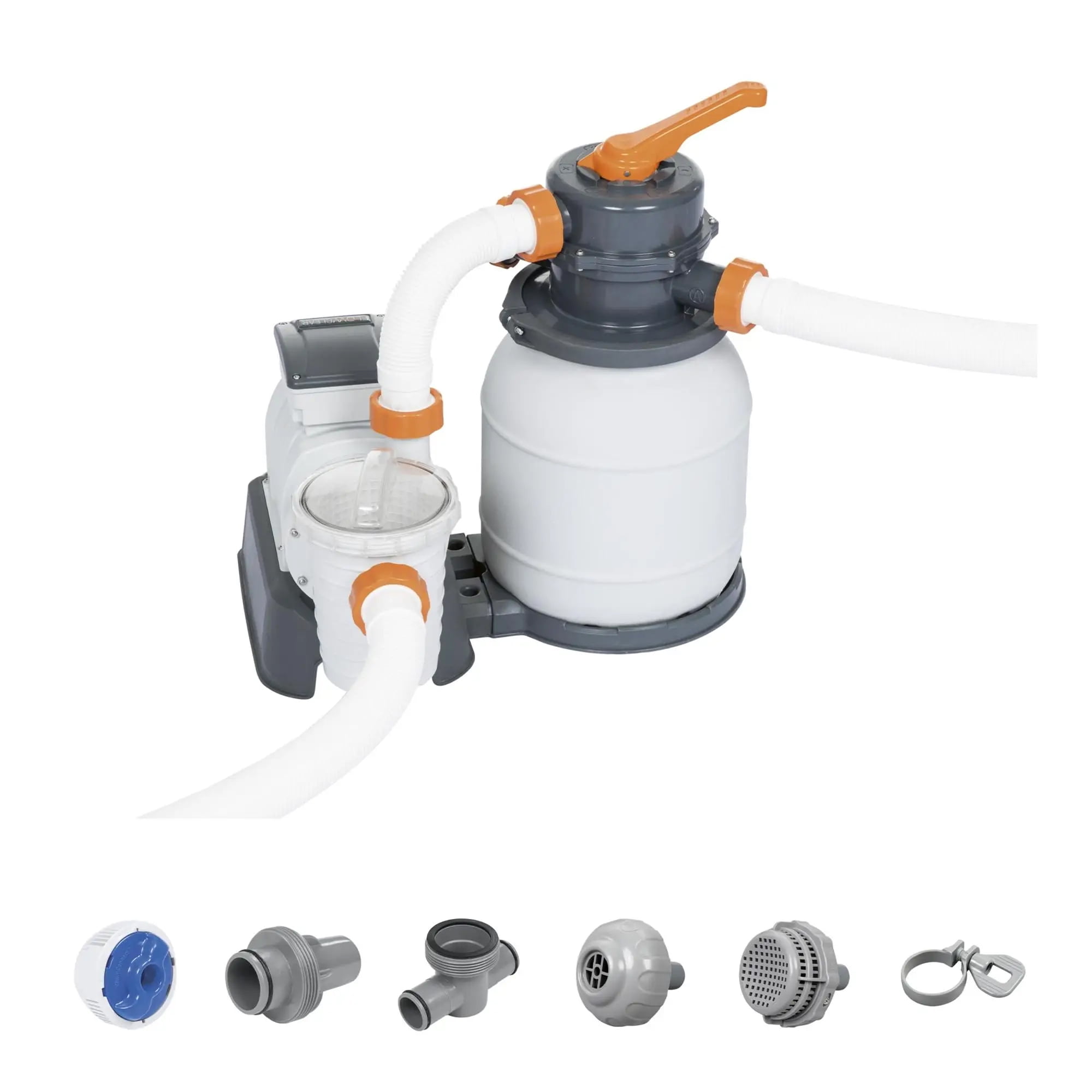 Bestway Flowclear 1500 GPH Above Ground Pool Sand Filter Pump with ...