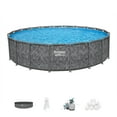 Bestway APX 365 20'x52" Round Above Ground Swimming Pool Set with Pump ...