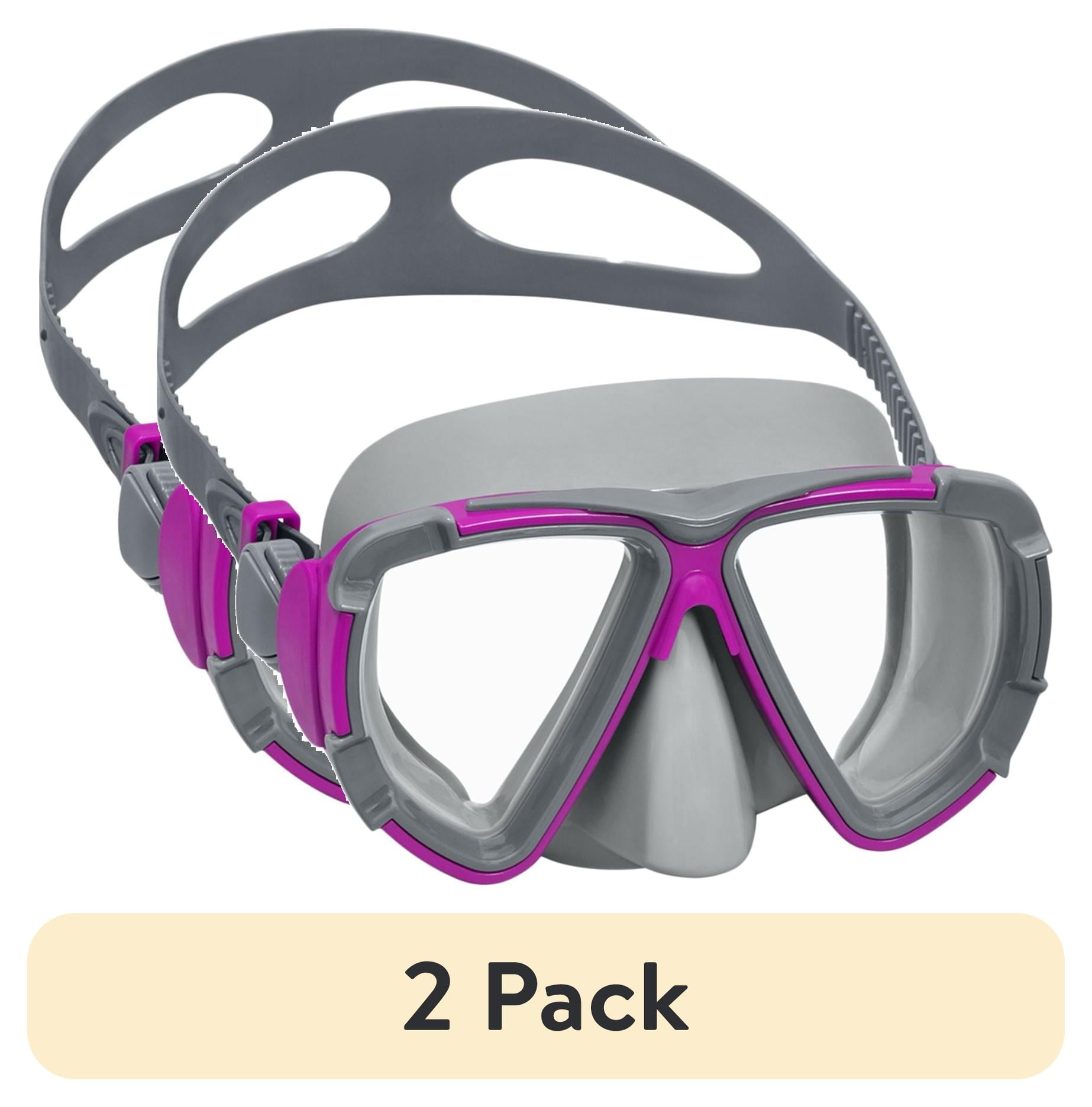 (2 pack) Bestway Dominator Polycarbonate Diving Sport Swim Mask Unisex ...