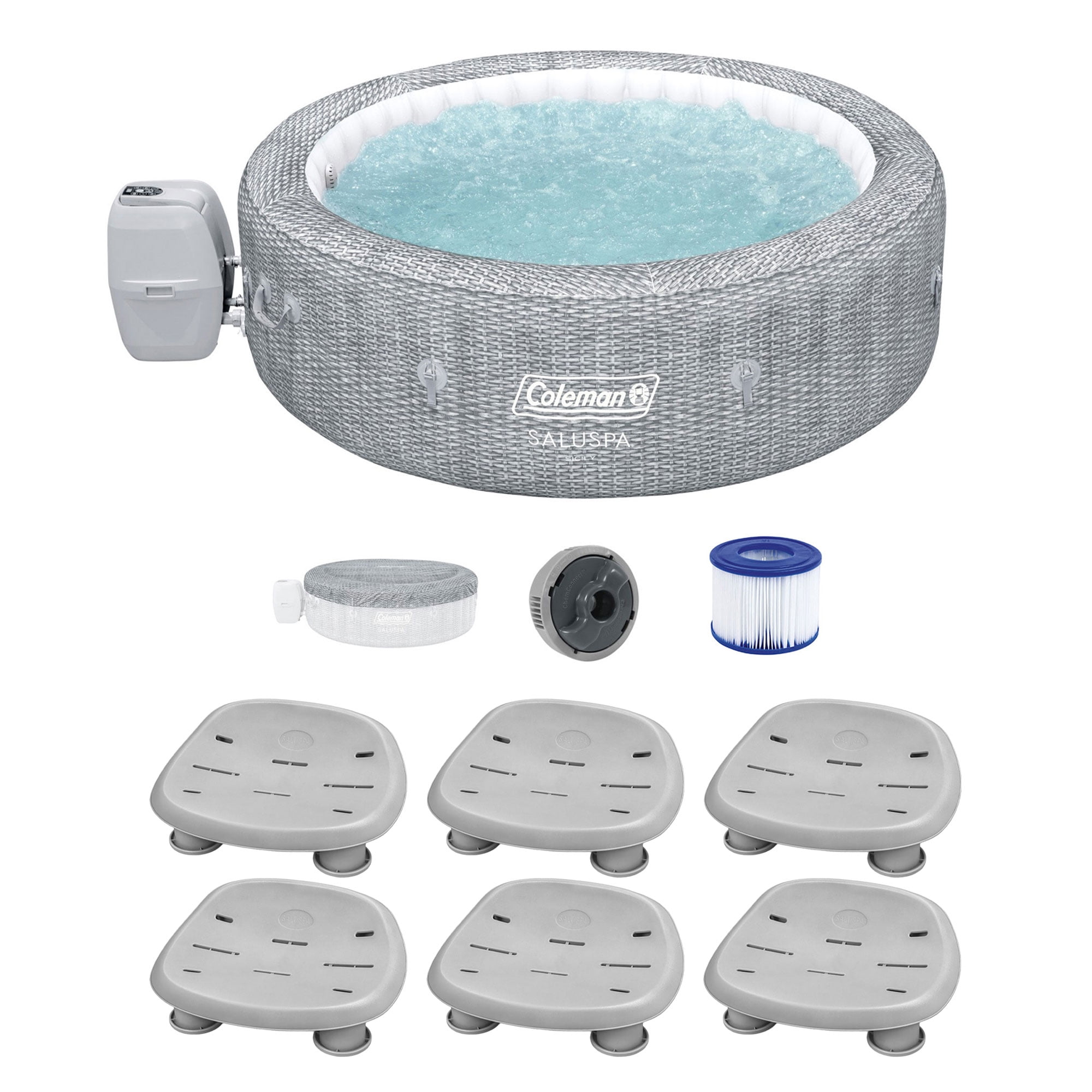 Bestway Coleman Sicily AirJet Inflatable Hot Tub, Round with 180 Jets ...