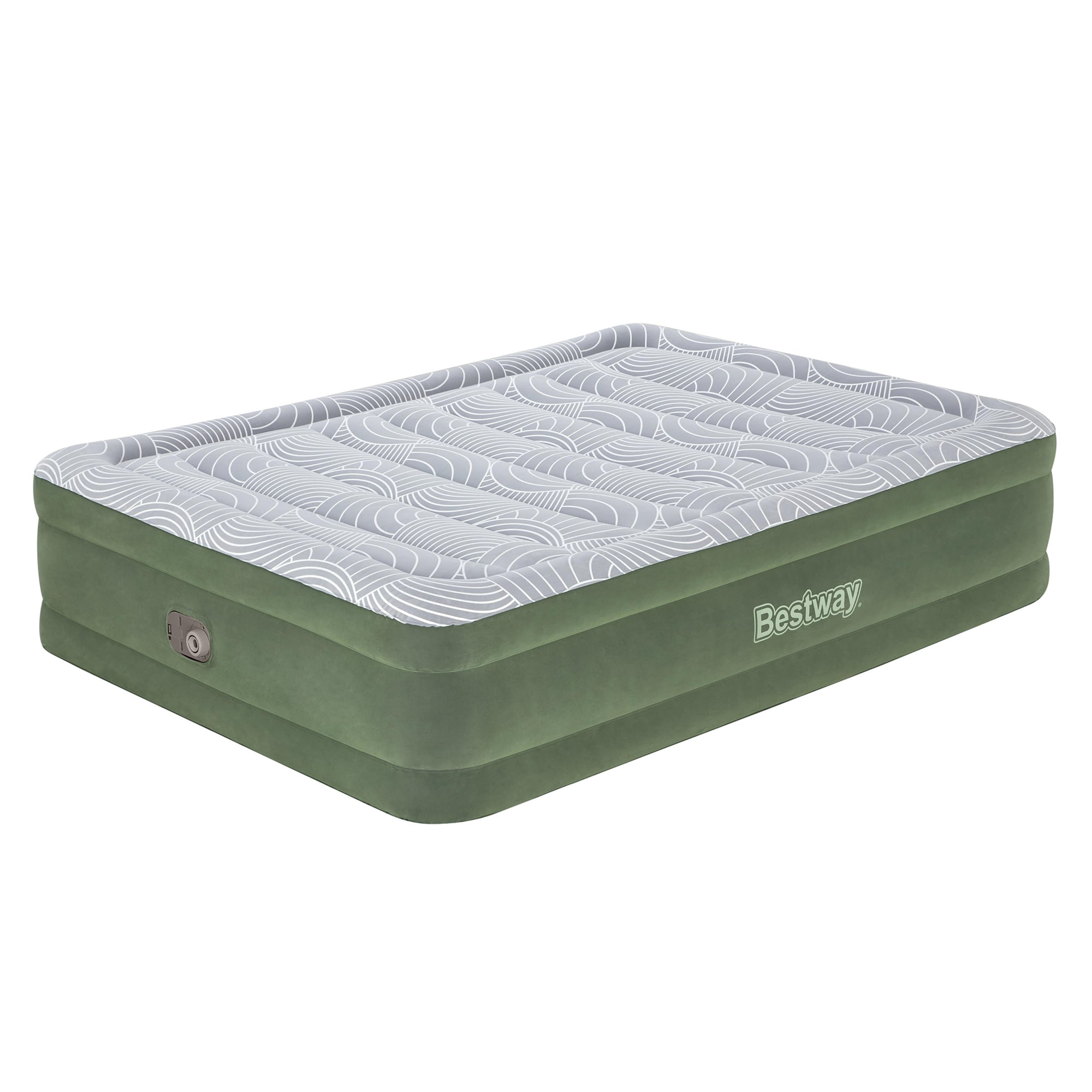 Free Shipping! Bestway Fashion Flock Sage 18" Queen Air Mattress with ...