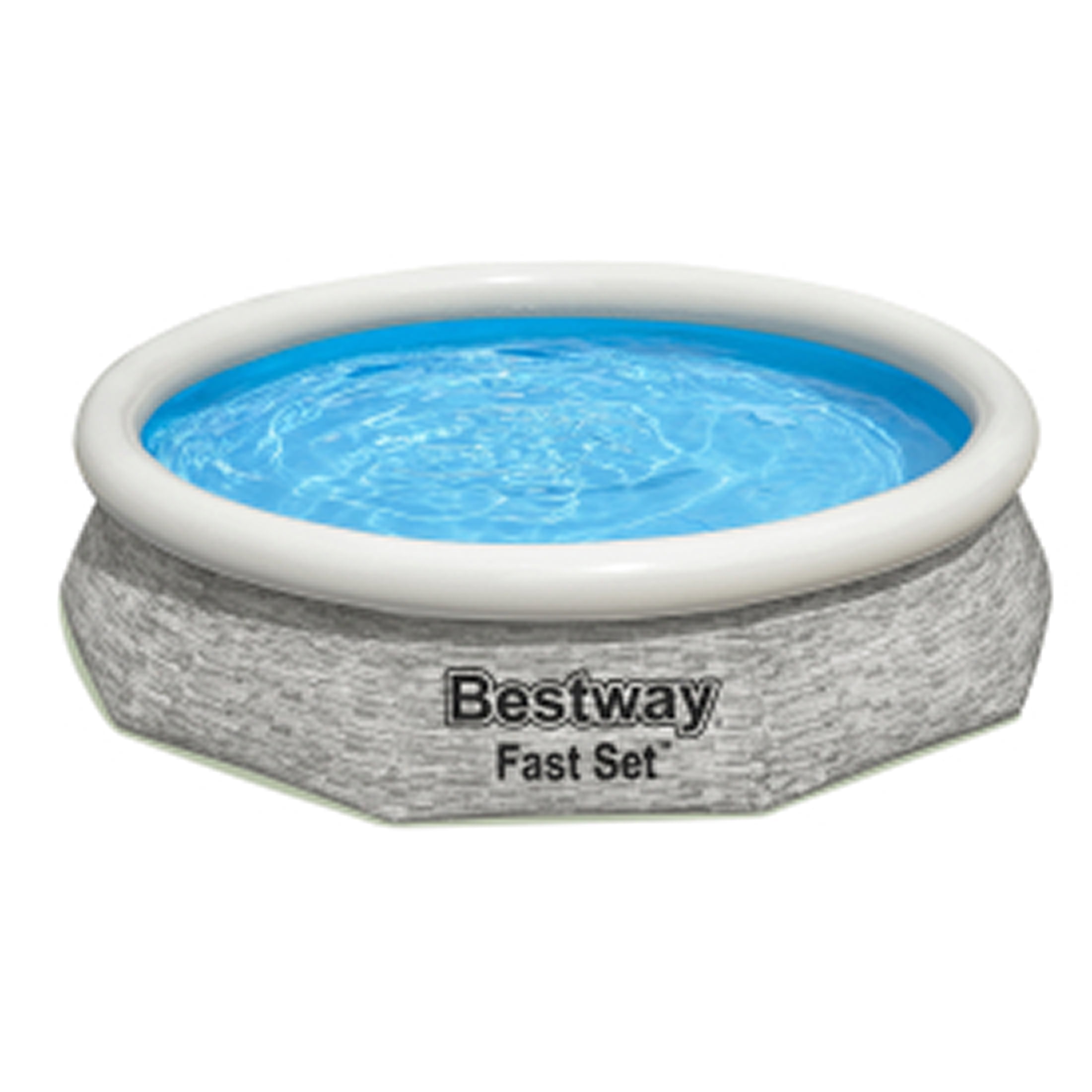 Bestway, Inflatable Swimming Pool, 10' x 26" Stacked Stone, Fast Set ...