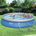 Bestway Fast Set Swimming Pool Set with 530 GPH Filter Pump, 15' x 33 ...
