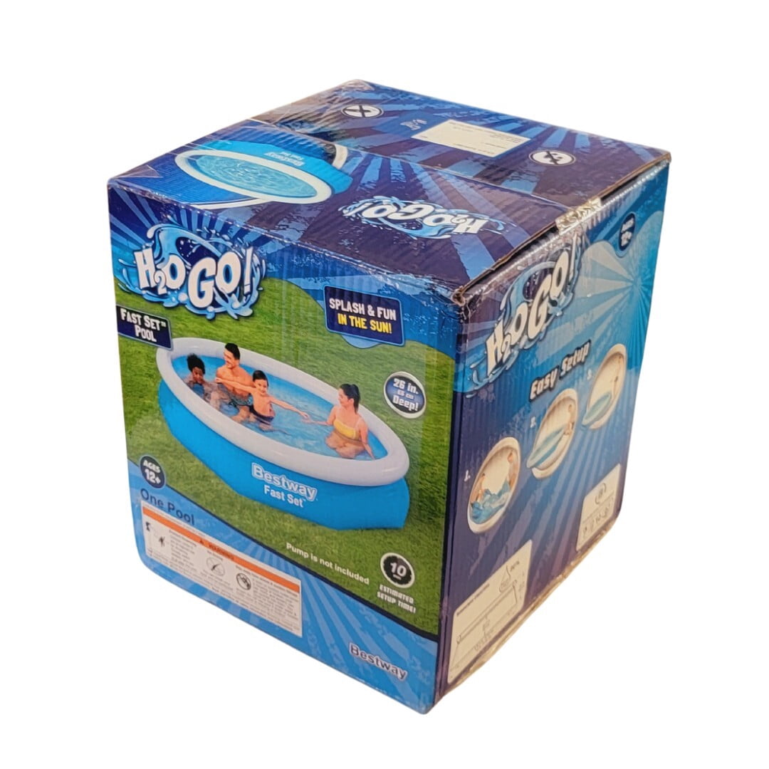 Bestway H2O Go! Swimming Pool Fast Set Up 10ft x 26 in Round Family ...