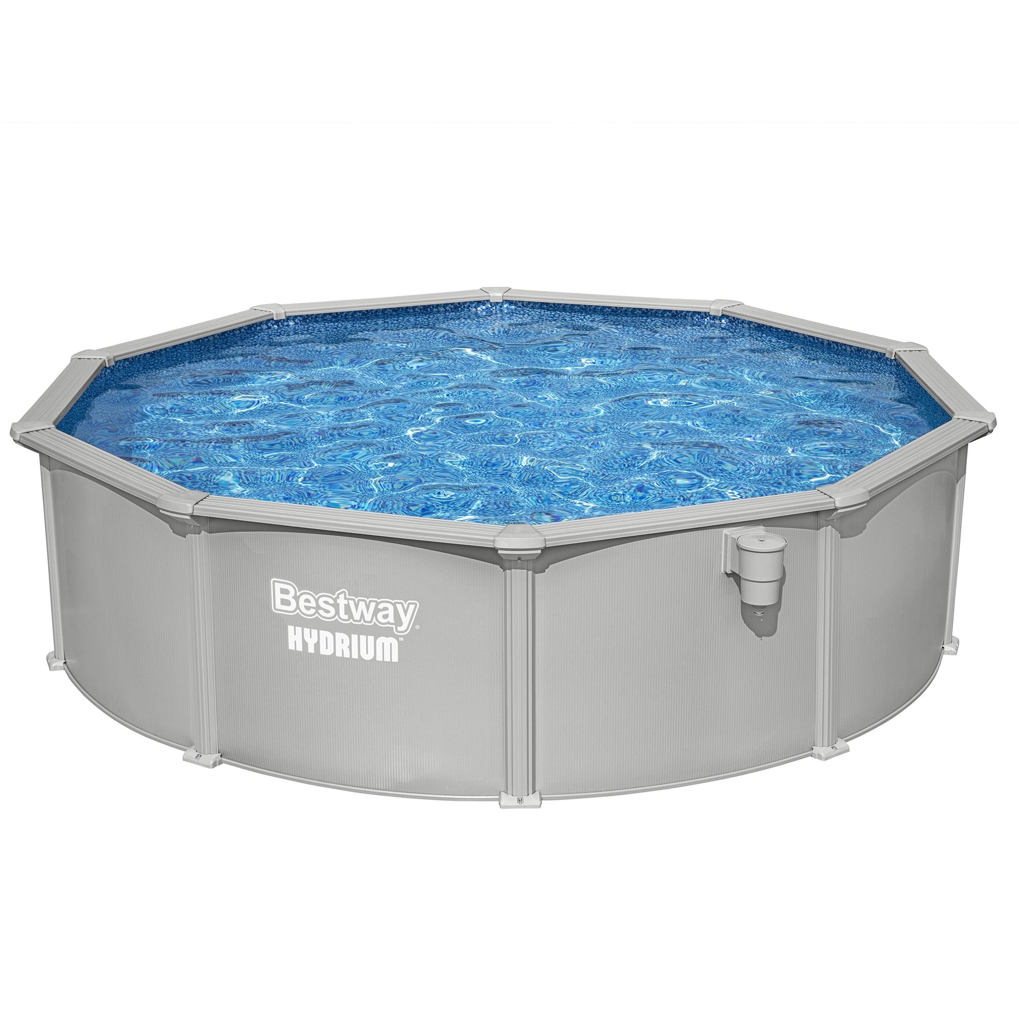 Bestway Hydrium 15' x 48" Round Steel Wall Above Ground Pool Set ...