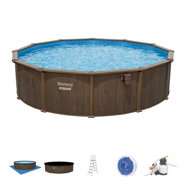 "Bestway Hydrium 18' x 52"" Durable Steel Wall Above Ground Swimming ...