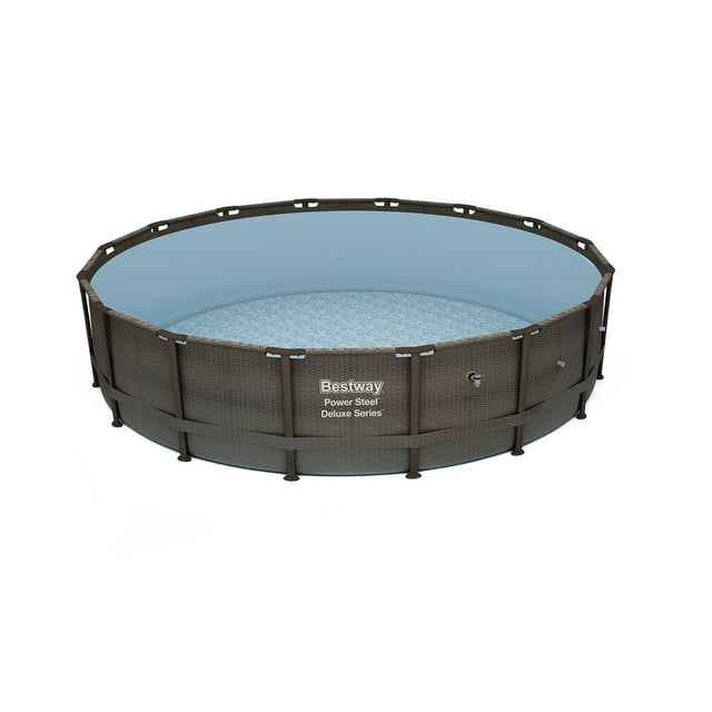 "Bestway 14' x 42"" Round Power Steel Above Ground Swimming Pool Set ...