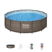 "Bestway Steel Pro MAX 14' x 48"" Round Above Ground Deep Metal Swimming Pool Set" - Walmart.com