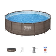 "Coleman Round Power Steel Frame II Swim Vista 18' x 48"" Above Ground ...